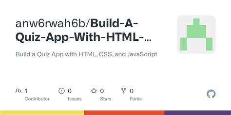 Github Anw6rwah6bbuild A Quiz App With Html Css And Javascript