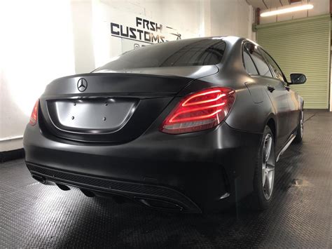 Satin Black Mercedes C Class