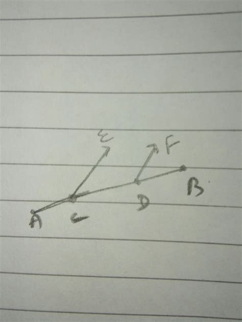 draw a line segment ab mark two points c and d on it draw two rays ce