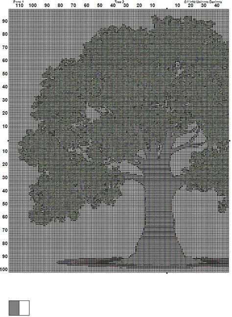 Tree Cross Stitch Pattern Instant PDF Download Summer Tree Watercolor Cross Stitch Pattern