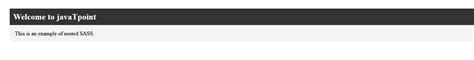Sass In Css Tpoint Tech