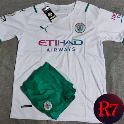 เสื้อแมนซิตี้ กางเกง สีขาว เกรด A ฤดูกาล 2021 2022 เก็บเงินปลายทาง Shopee Thailand