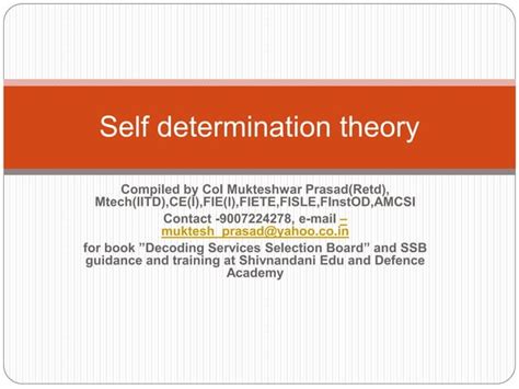 Self Determination Theory PPTX Science