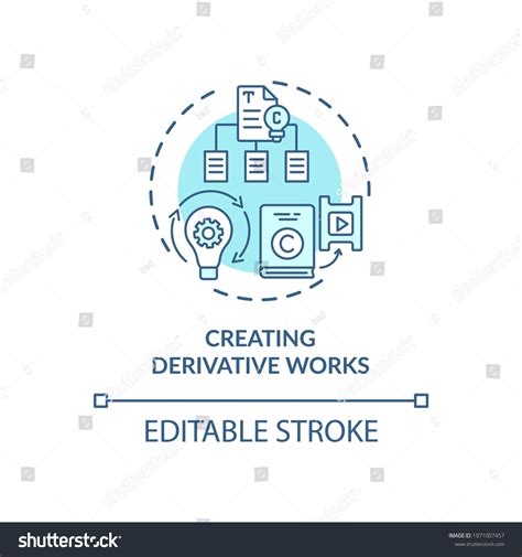 Creating Derivative Works Concept Icon Exclusive Stock Vector Royalty Free 1971007457