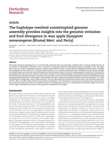 Pdf The Haplotype Resolved Autotetraploid Genome Assembly Provides Insights Into The Genomic