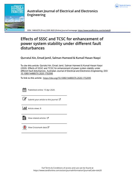 Effects Of Sssc And Tcsc For Enhancement Pdf