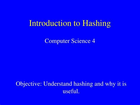 Ppt Introduction To Hashing Powerpoint Presentation Free Download