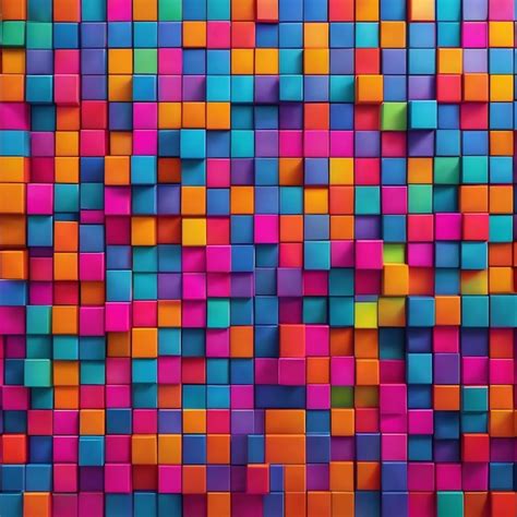 Premium Ai Image Geometric Squares Of Superposition Pattern