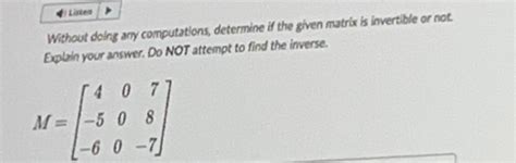 Solved Without Doing Any Computations Determine If The