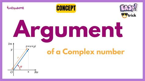 Argument Of A Complex Number Youtube