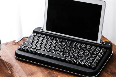 페나 타자기 스타일 무선 블루투스 키보드 블랙스페셜 버전한글 위시버킷