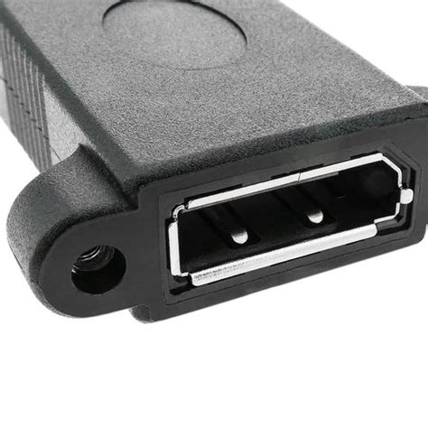 DisplayPort Female To Female Adapter With Panel Mount Connector Cablematic