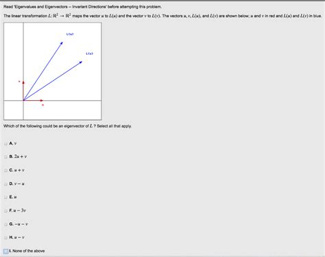 solved read eigenvalues and eigenvectors invariant