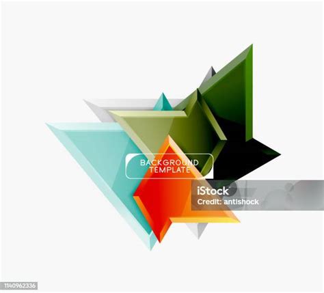 밝은 다채로운 삼각형 폴 리 3d 구성 추상적인 기하학적 배경 최소한의 디자인 다각형 미래의 포스터 0명에 대한 스톡 벡터 아트