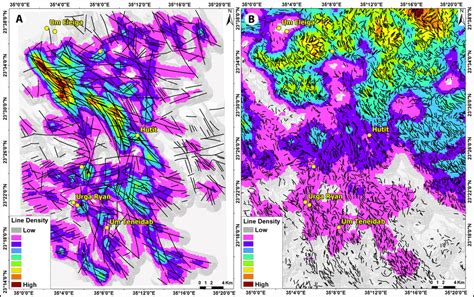 Density Maps Of The Extracted Structural Lineaments In The Study Area