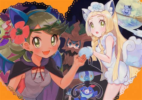 Lillie Lana Mallow Popplio Alolan Vulpix And 4 More Pokemon And 2