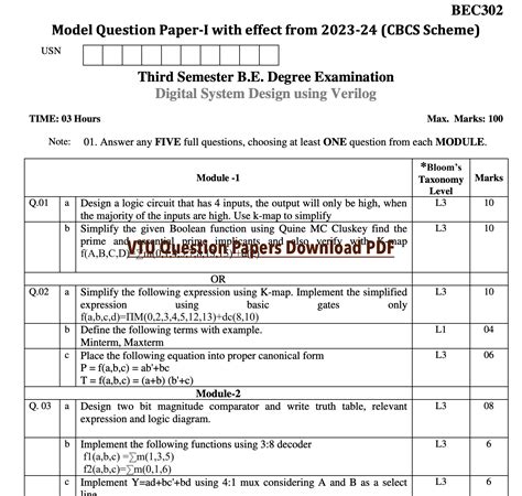 Vtu Question Papers Download Pdf
