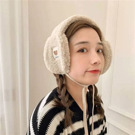 복슬복슬 곰돌이 양털 귀마개a0077