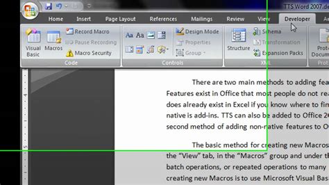 Adding Text To Speech To Microsoft Word 2007 Tutorial Youtube