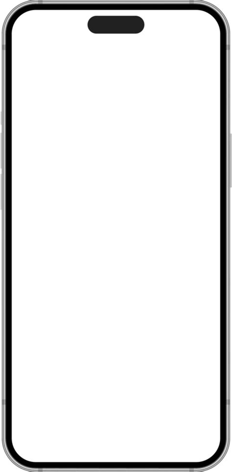 Realistic Smartphone Interface High Quality Mobile Phone Front View Empty Screen Mockup