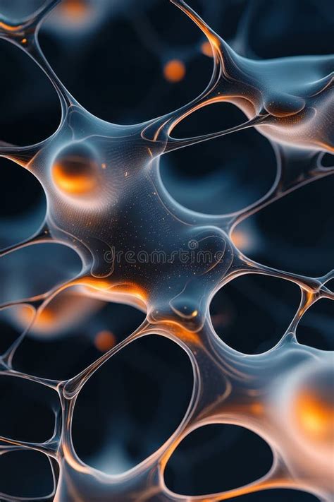 Abstract Neural Networks Concept Interconnected Nodes Glow Within Complex Mesh On Dark Backdrop