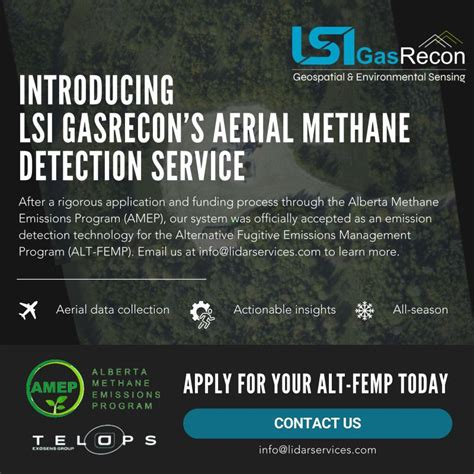 Lsi Gasrecons Aerial Methane Detection Service Accepted By Amep
