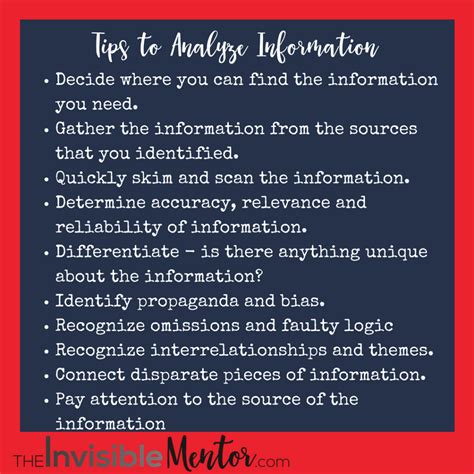 How To Analyze Information Gather Manage And Organize Information