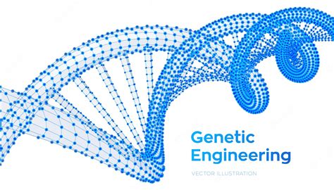 Premium Vector Dna Sequence Wireframe Dna Code Molecules Structure Mesh