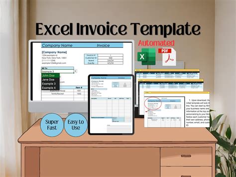 Excel Invoice Template Automated Ideal For Small Businesses Entrepreneurs Includes