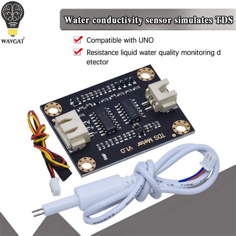 Official Water Conductivity Analog Tds Sensor Module Tester Liquid Detection Water Quality