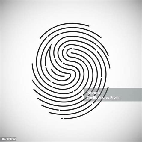 그래픽 및 웹 디자인 현대 간단한 벡터 기호에 대 한 흰색 바탕에 손가락 Id 아이콘 인터넷 개념입니다 웹사이트 디자인 웹 버튼 또는 모바일 애플 리 케이 션에 대 한 최신