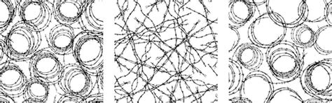 Premium Vector Barbed Wire Twisted Curve Seamless Pattern Black And White Vector Background