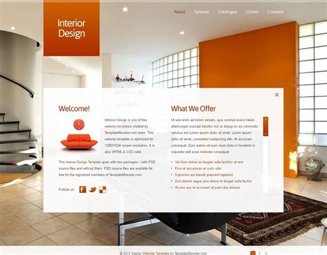 Free Full Js Animated Template Interior Design Website Template