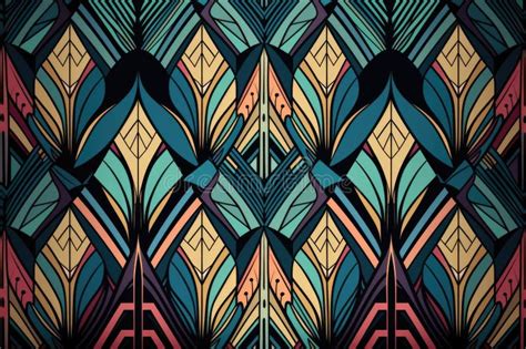 Abstract Geometric Pattern With Symmetrical Shapes And Lines Stock Image Image Of Modern