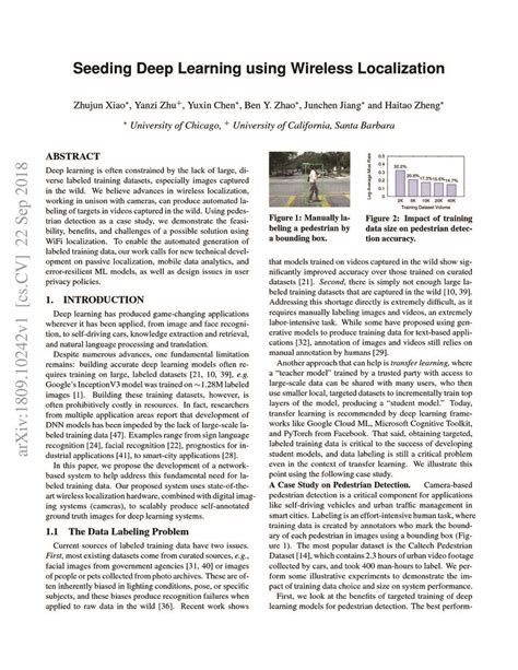 Seeding Deep Learning Using Wireless Localization Deepai