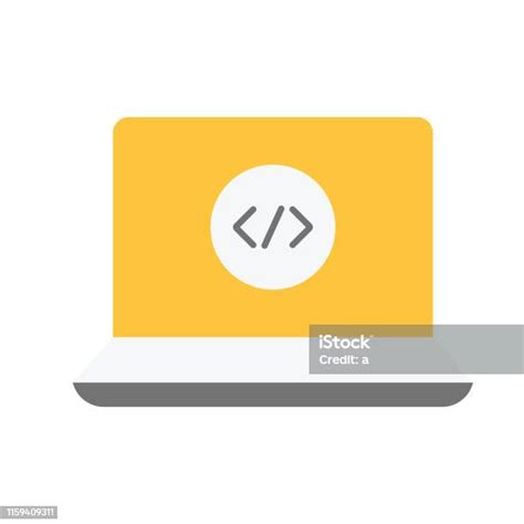 Pemrograman Konsep Pengembangan Web Kode Di Laptop Layar Ilustrasi