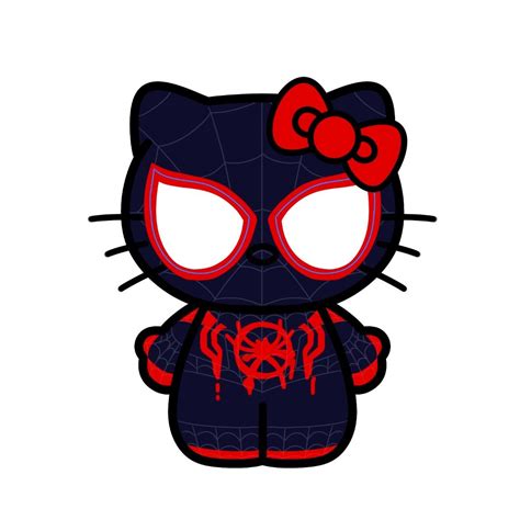 Miles Morales Spider Kitty Walpaper Hello Kitty Hello Kitty Backgrounds Hello Kitty Drawing