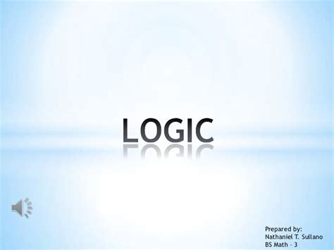 Logic And Set Theory