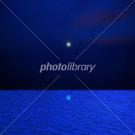 満月と海 写真素材 3975741 フォトライブラリー photolibrary