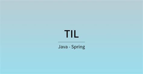 Til Java Spring