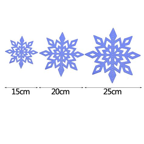 Badu Bg 6 бр Зимно парти Коледна висяща украса 3d кухи хартиени гирлянди от снежинки Коледен