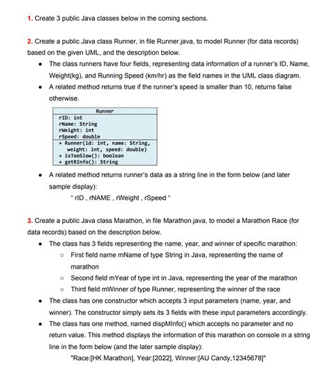 Solved 1 Create 3 Public Java Classes Below In The Coming