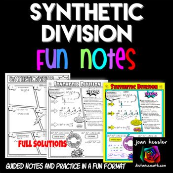 Synthetic Division FUN Notes Doodle Pages By Joan Kessler TPT