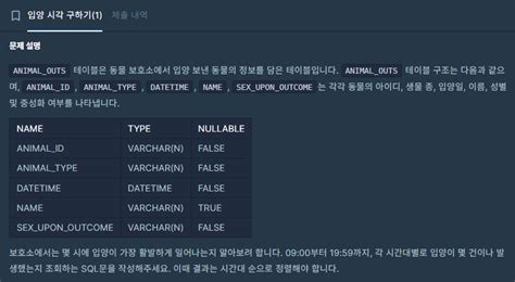 [알고리즘 Sql] 입양 시각 구하기 날짜 시간 표현 함수