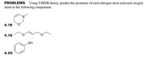 Solved PROBLEMS Using VSEPR Theory Predict The Geometry Of Chegg