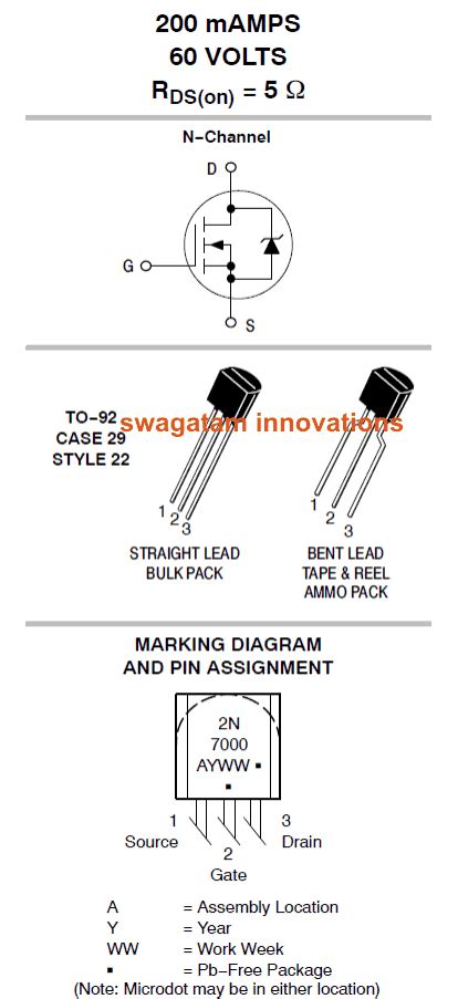 Low Power MOSFET MA Volts Datasheet Homemade Circuit Projects