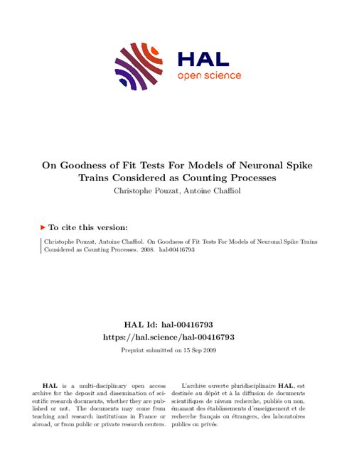 On Goodness Of Fit Tests For Models Of Neuronal Spike Trains Considered