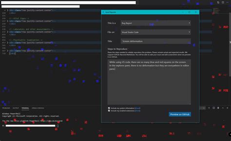 Screen Deformation · Issue 98183 · Microsoft Vscode · Github