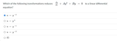 Solved Which Of The Following Transformations Reduces Chegg