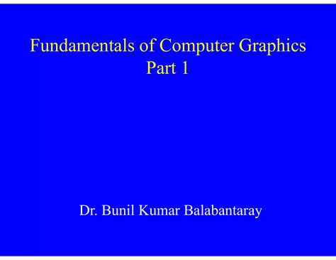 Fundamentals Of Computer Graphics Pdf